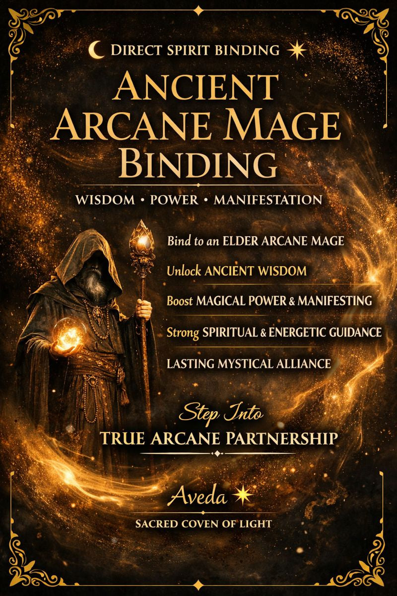 ANCIENT ARCANE MAGE BINDING Direct Spirit Binding • Wisdom •Power •Man ...